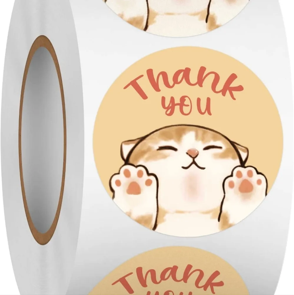 Office | 10 Count New Cute Kitty Thank You Stickers | Poshmark